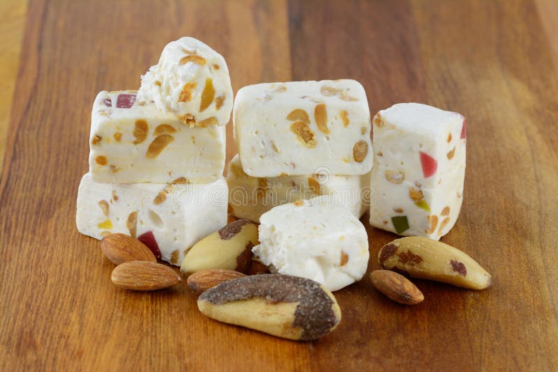 Nougat and nuts stock image. Image of decadence, nuts - 42900427