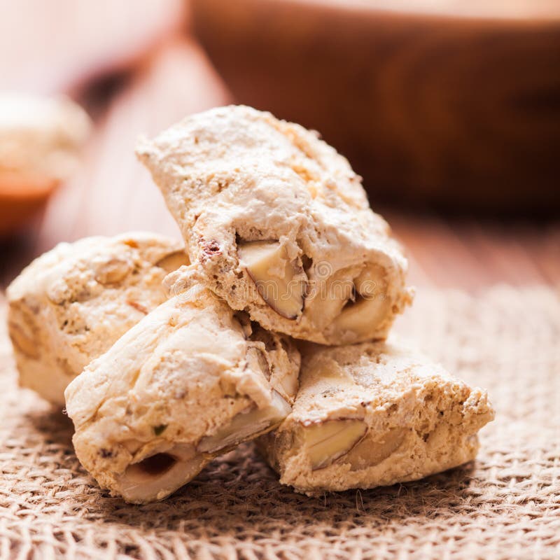 Nougat stock photo. Image of snack, honey, studio, delicious - 54883568