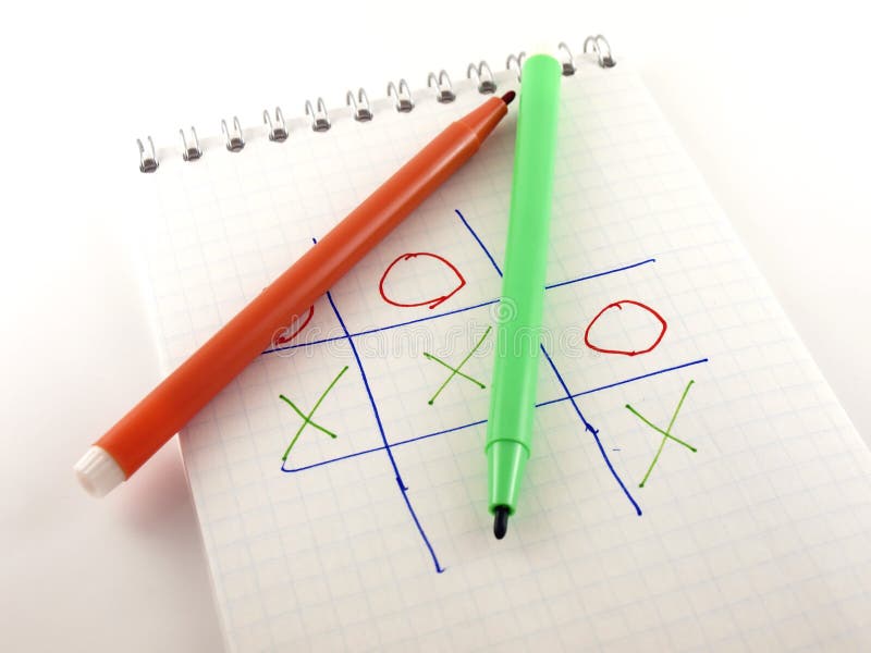Noughts and crosses game stock photo. Image of puzzle - 13436490