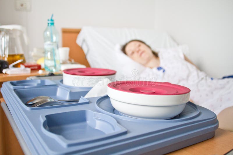 Plateau De Repas D'un Hôpital Photo stock - Image du médecine, boire ...