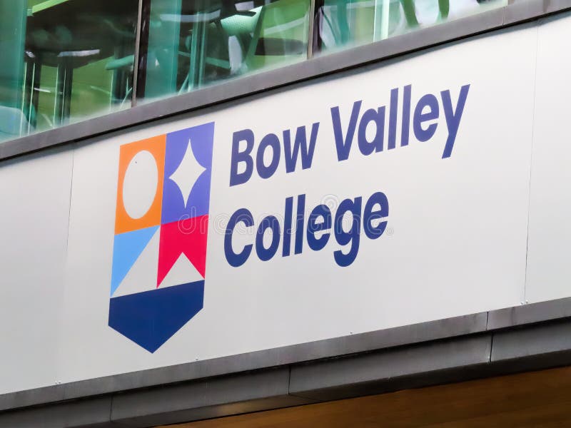A Bow Valley College Building Sign Editorial Image - Image of college ...