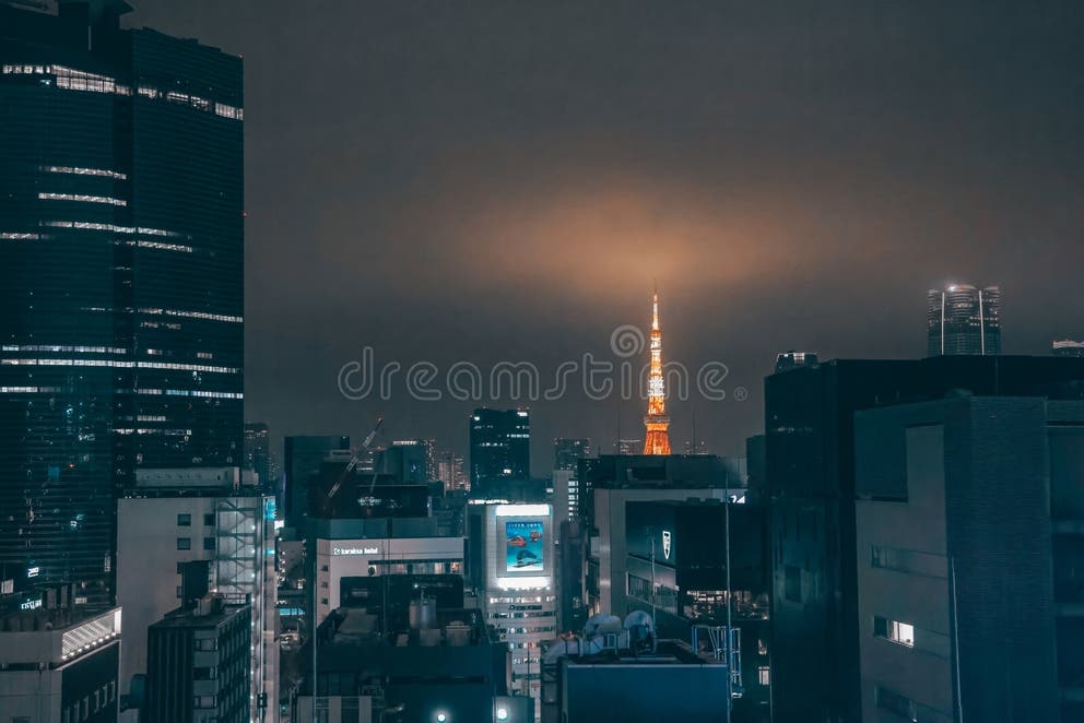 Nov 26 2023 Central Tokyo and the Iconic Tokyo Tower Editorial Stock ...