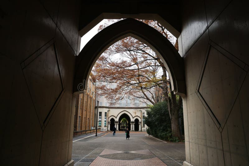 Nov 26 2023 Path Way at Arch in Tokyo University, Tokyo, Japan ...