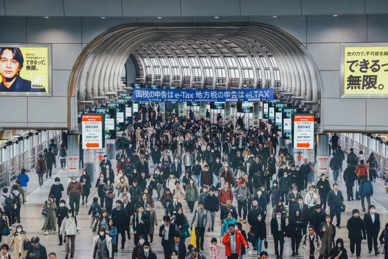 Nov 27 2023 Rush Hour Commuters at Station in Tokyo Editorial Photo ...