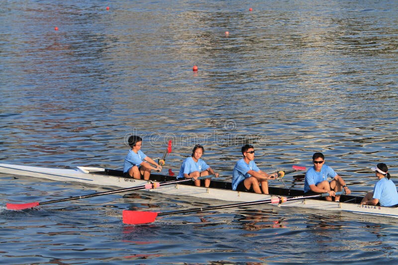 Team Rowing To the at Shek Mun, Hk 5 Nov 2011 Editorial Photography ...