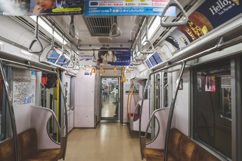Nov 30 2023 Tokyo Japan, a Vehicle Interior on a Subway Train Editorial ...
