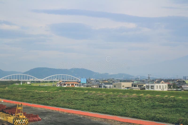 3 Nov 2013 View Out of Shinkansen Bullet Train Line Editorial ...
