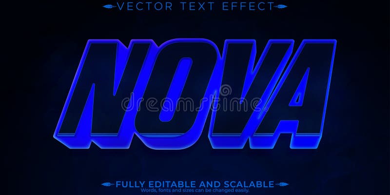 Nova Editable Text Effect, Editable Space and Galaxy Text Style Stock ...