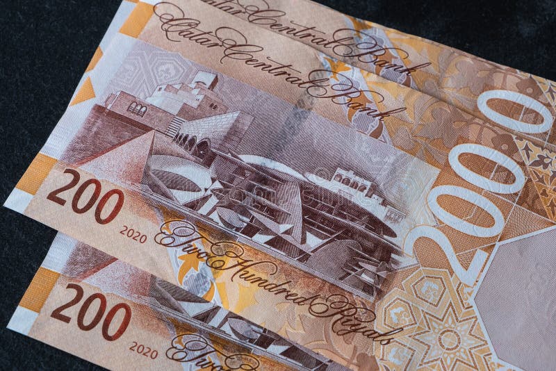 Nova Nota Real De 200 Qatari Imagem de Stock - Imagem de investimento ...