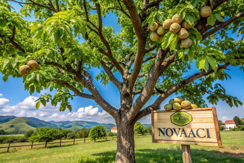 NOVACI, ROMANIA, AUGUST 14, 2022 the Walnut is a Widespread Tree in ...