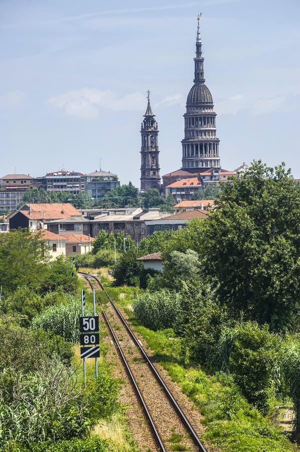 Novara, Italy. Collegiata and Duomo Stock Photo - Image of history ...