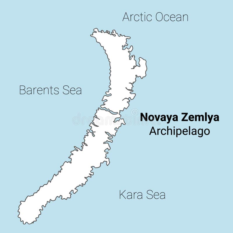 Novaya Zemlya vector map stock vector. Illustration of conceptual ...