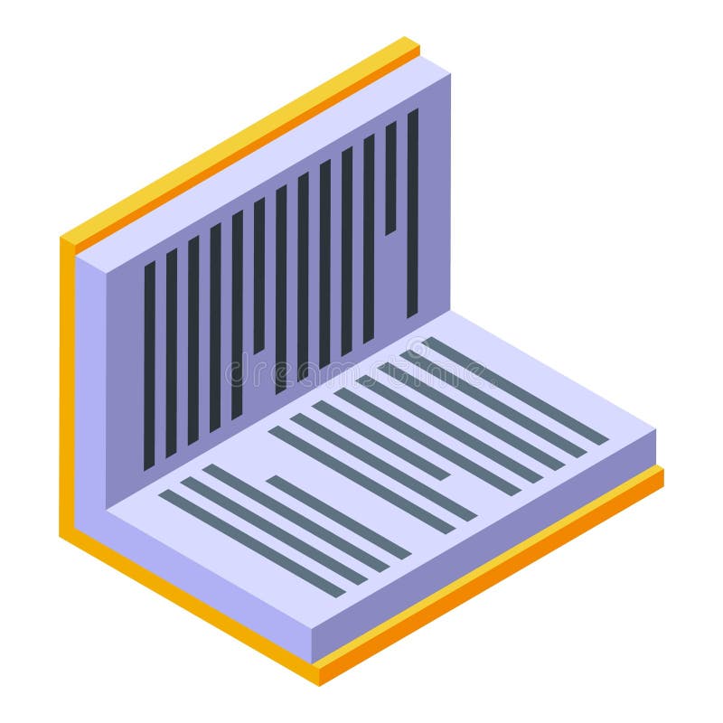 Novel Book Icon Isometric Vector. School Study Stock Illustration ...