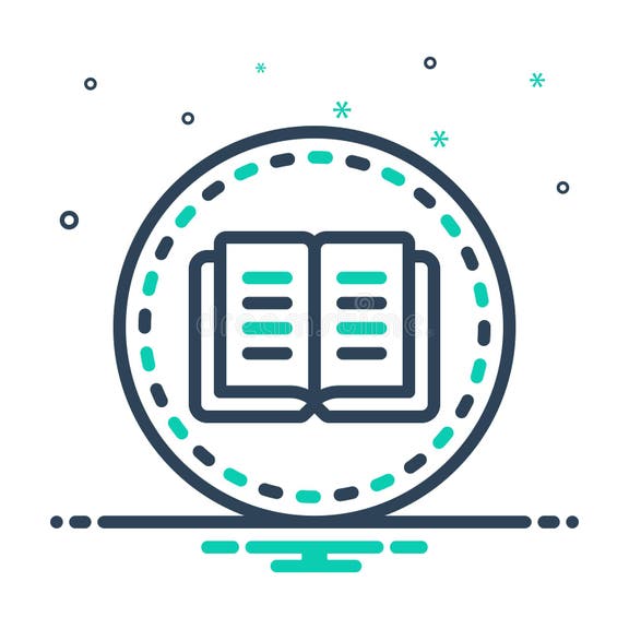 Mix Icon for Novel, Fiction and Encyclopedia Stock Vector ...