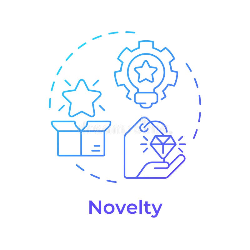 Novelty Blue Gradient Concept Icon Stock Illustration - Illustration of ...