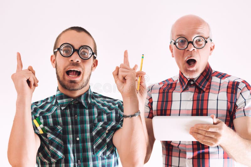Novelty Glasses Nerds Look Astonished Stock Image - Image of surprise ...