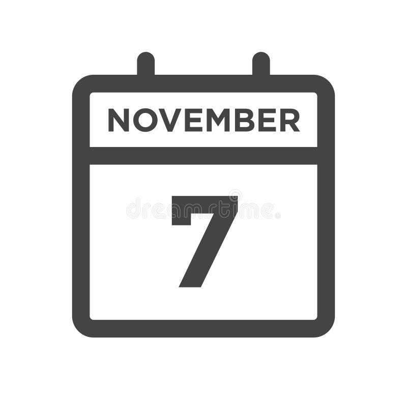 November 7 Calendar Day or Calender Date for Deadlines or Appointment ...