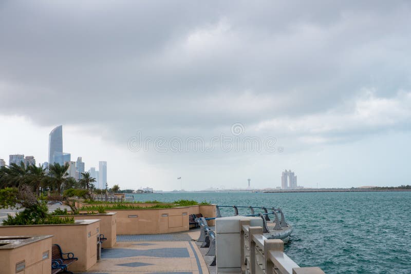 View of Corniche Beach Abu Dhabi Editorial Stock Image - Image of ...