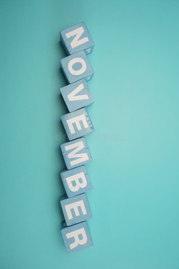 December Alphabet Letters on Blue Background Stock Image - Image of ...