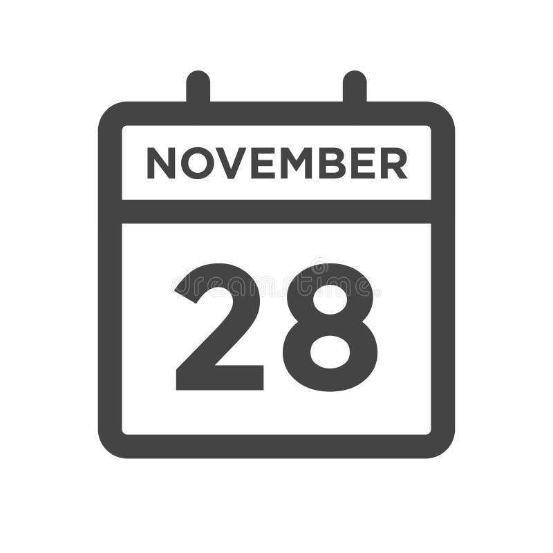 November 28 Calendar Day or Calender Date for Deadlines or Appointment ...