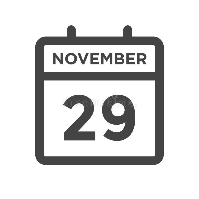 November 29 Calendar Day or Calender Date for Deadlines or Appointment ...