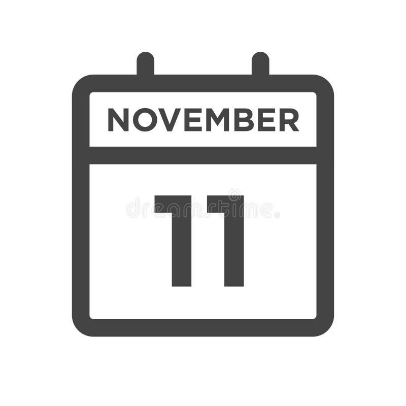 November 11 Calendar Day or Calender Date for Deadlines or Appointment ...