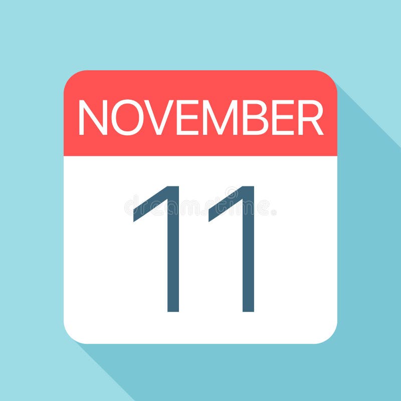 November 11 - Calendar Icon. Vector Illustration of One Day of Month ...