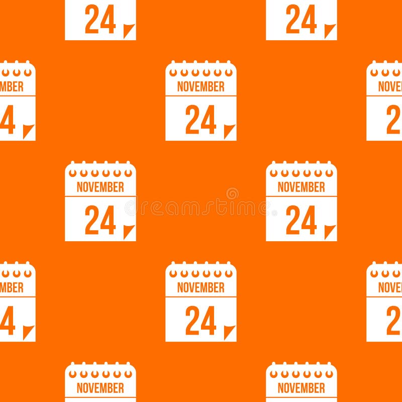 24 November Calendar Pattern Seamless Stock Vector - Illustration of ...