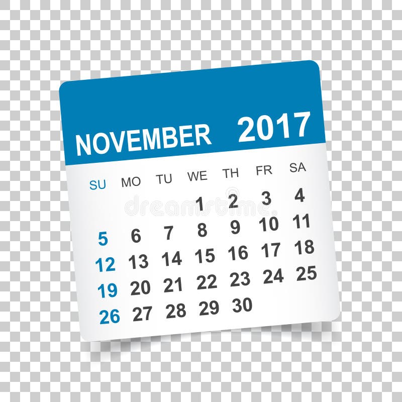 November 2017 Calendar stock vector. Illustration of schedule - 85128689