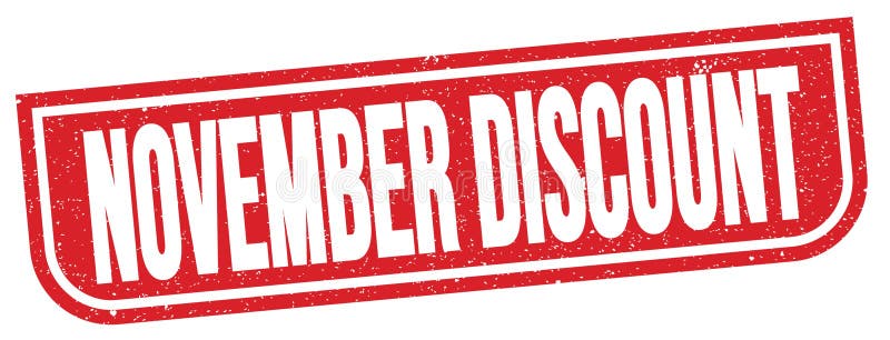 NOVEMBER DISCOUNT Text Written on Red Stamp Sign Stock Illustration ...