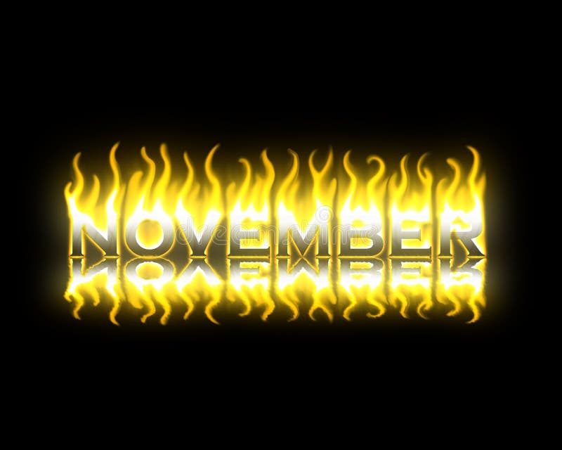 November on Fire stock illustration. Illustration of burn - 7714693