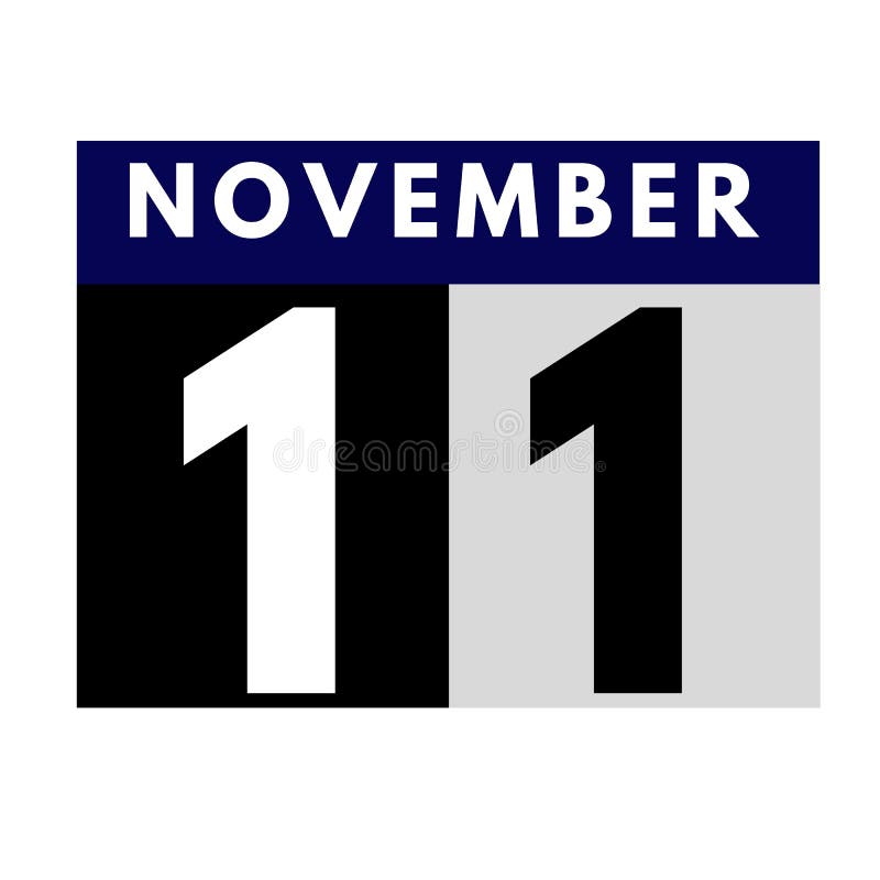 November 11 . Flat daily Calendar Icon .date ,day, Month Stock ...
