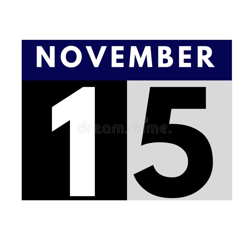 November 15 . Flat daily Calendar Icon .date ,day, Month Stock ...