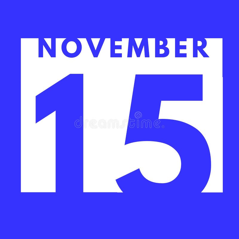 November 15 . Flat Modern daily Calendar Icon .date ,day, Month Stock ...
