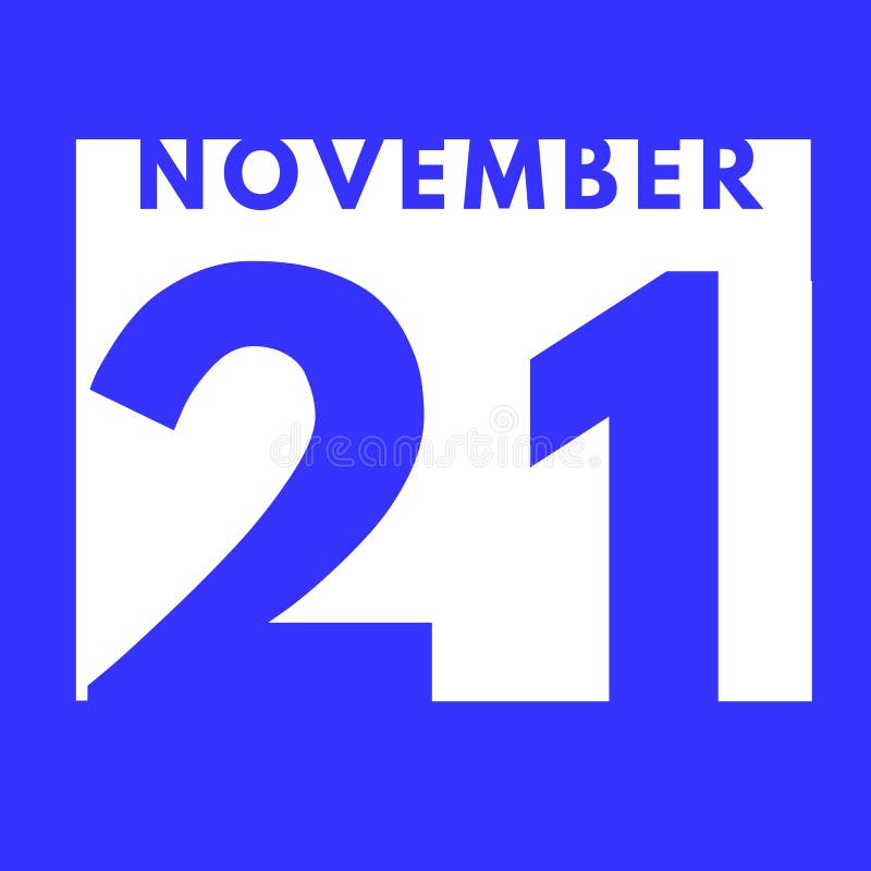 November 21 . Flat Modern daily Calendar Icon .date ,day, Month Stock ...