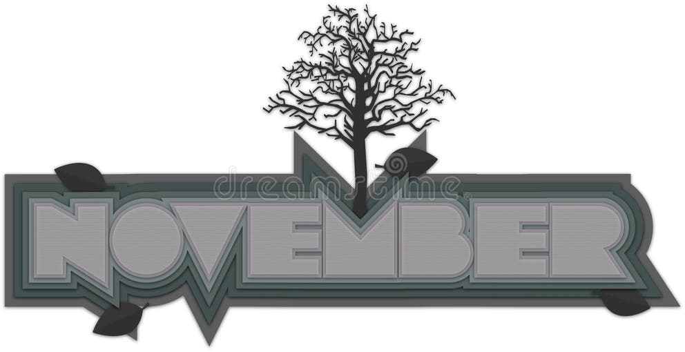 November Heading stock illustration. Illustration of november - 20718310