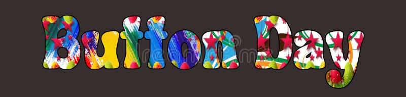 Happy Button Day, November 16. Calendar of November Retro Text Effect ...