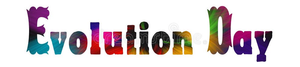 November Holidays, Evolution Day. Text Effect on White Background Stock ...