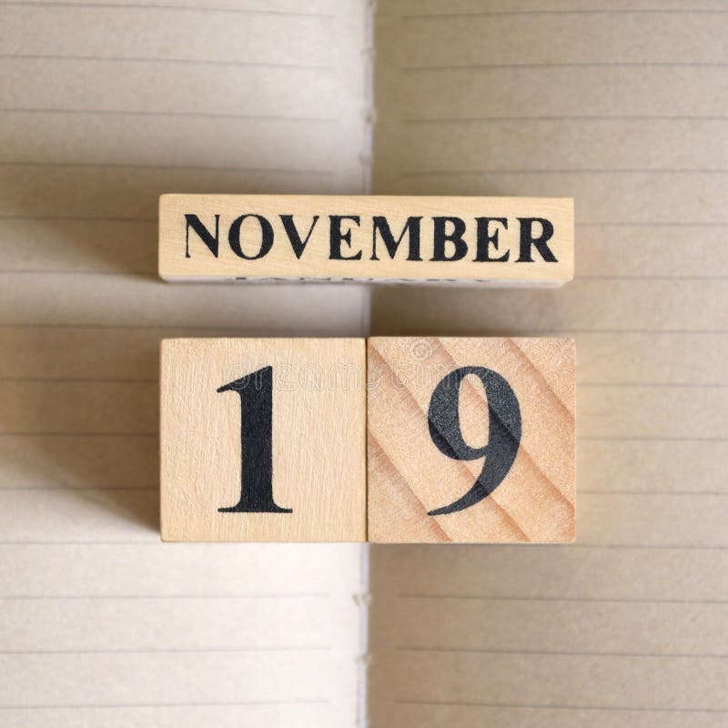 November 19, Icon Design with Number Cube. Stock Image - Image of 2031 ...