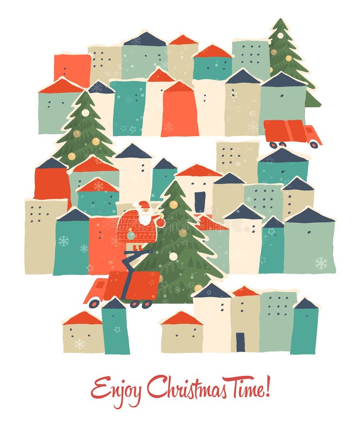 Enjoy Christmas Time. Happy New Year and a Very Merry Christmas Stock ...