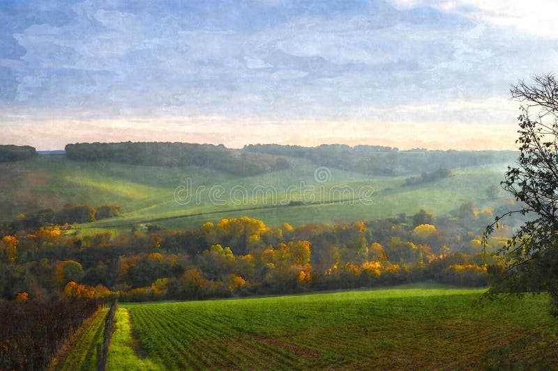November landscape stock image. Image of landscape, field - 348363897