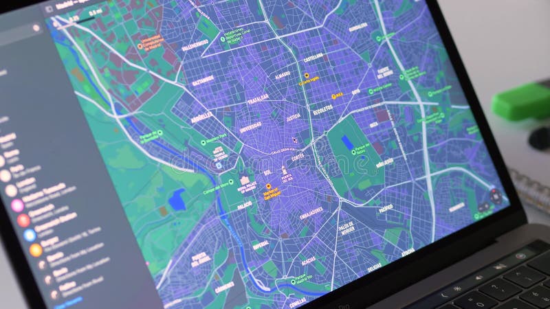 November 2021: Looking at the Map of London on Apple Maps on a Macbook ...