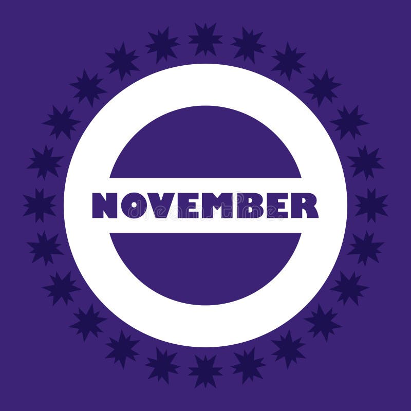 November Month on Circle Shape Vector Illustration. Stock Vector ...