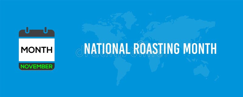 November National Roasting Month Text Banner Design for Social Media ...