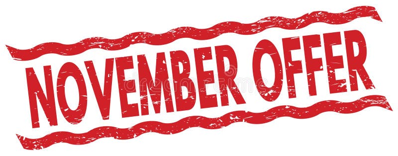NOVEMBER OFFER Text on Red Lines Stamp Sign Stock Illustration ...