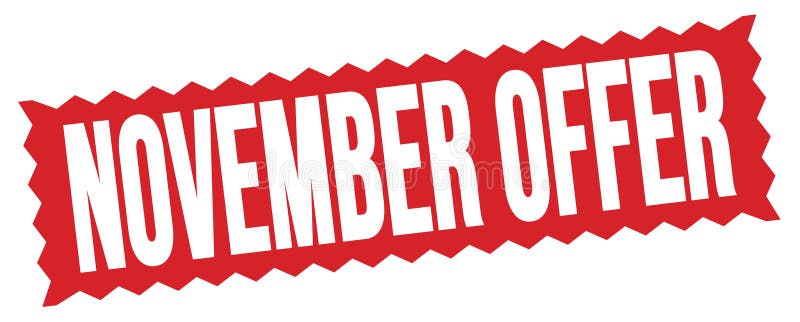 NOVEMBER OFFER Text Written on Red Stamp Sign Stock Illustration ...