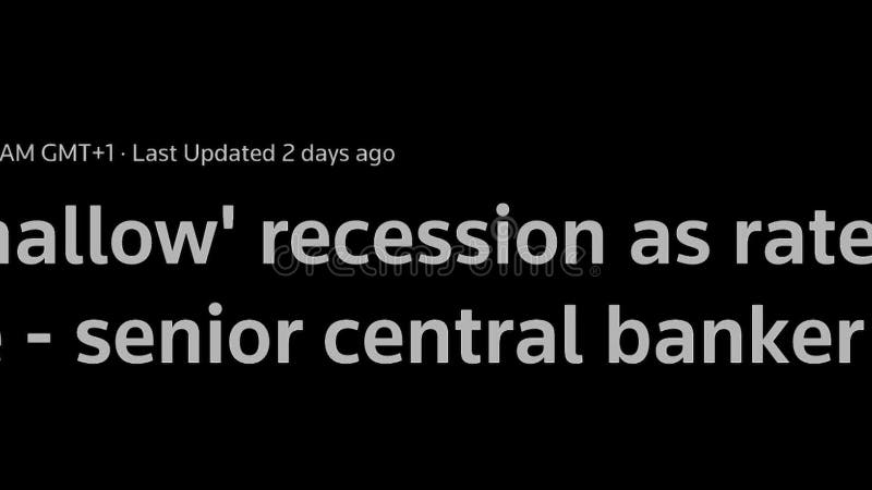 November 2022: Recession Headlines Fast Sequence Stock Video - Video of ...
