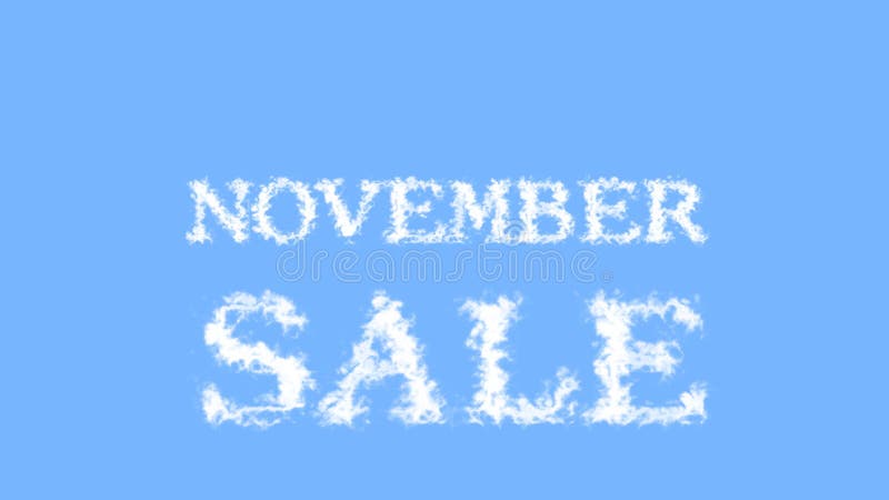 November Sale Cloud Text Effect Sky Isolated Background Stock ...