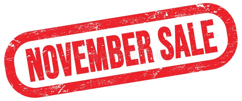 NOVEMBER SALE, Text Written on Red Stamp Sign Stock Illustration ...