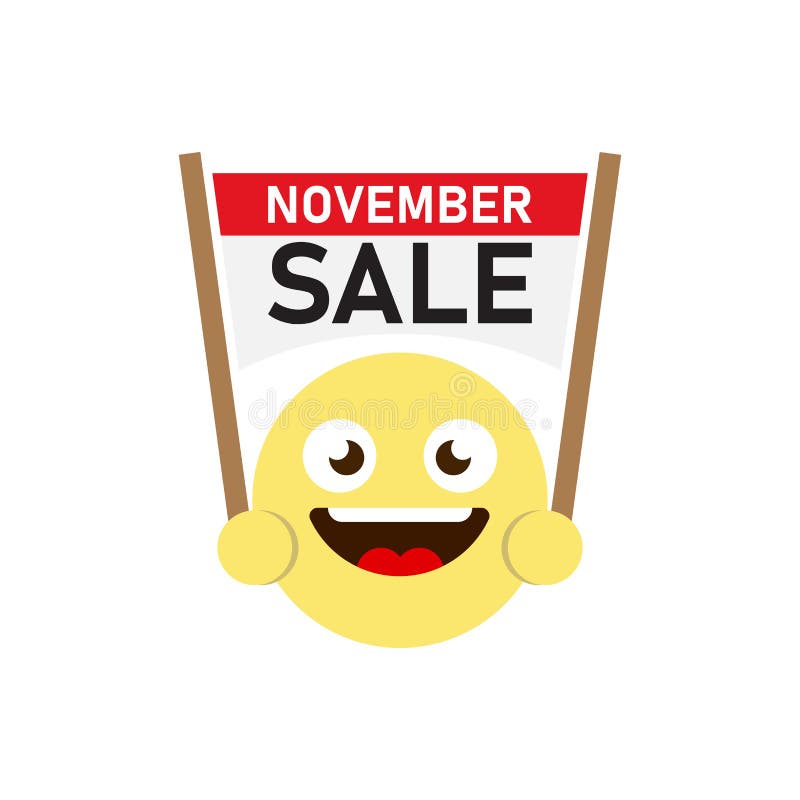 November Sale Vector Icon Symbol Isolated on White Background Stock ...
